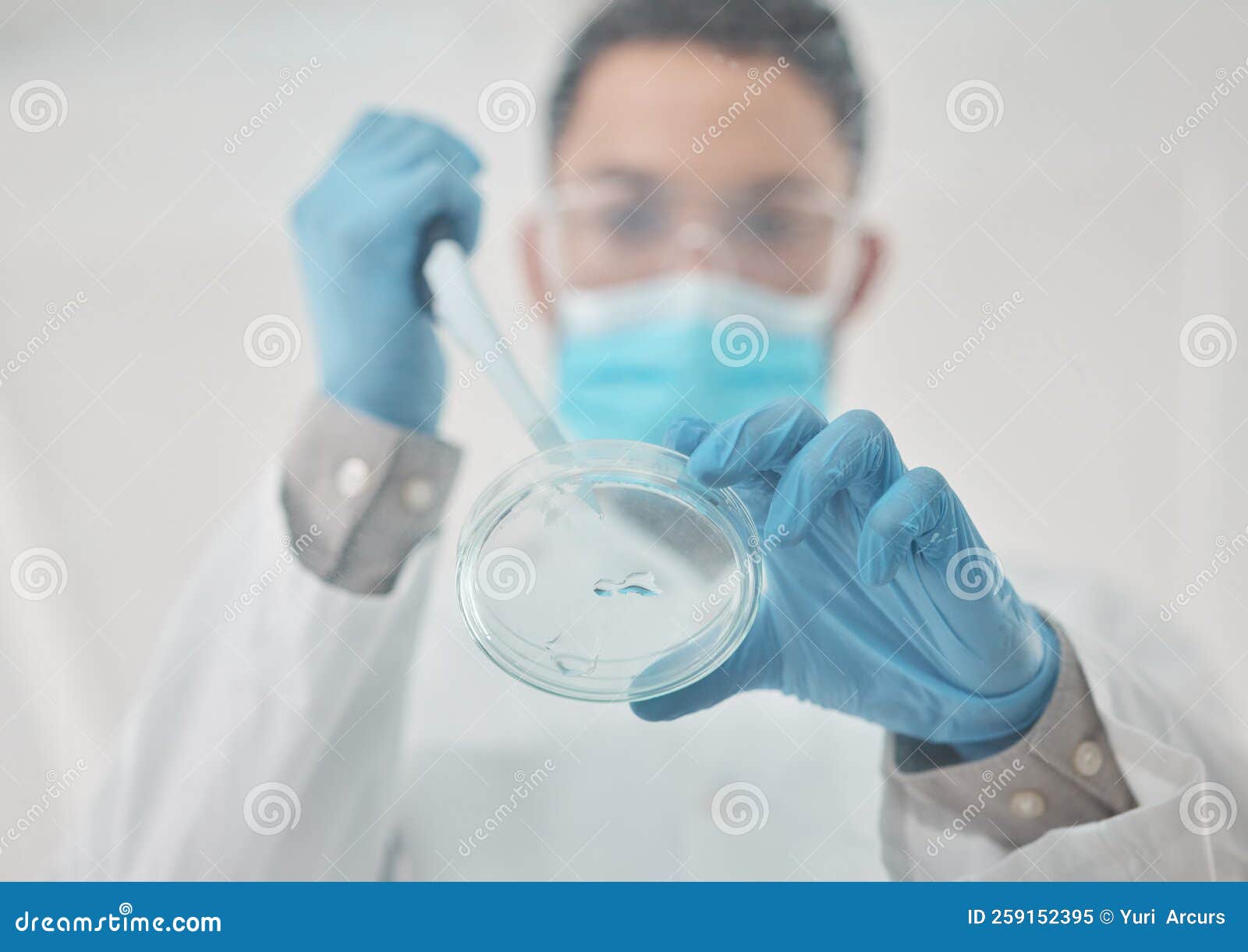 You Have To Be Very Precise when Working with Samples. Low Angle Shot ...