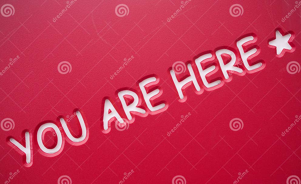 You are here stock photo. Image of colour, pink, purple - 17499328