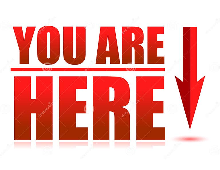 You are here stock vector. Illustration of location, communication ...