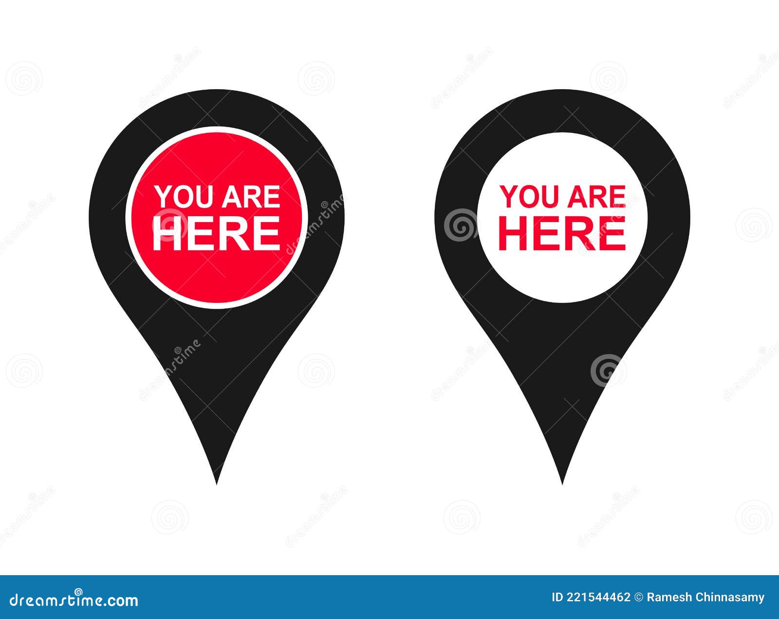 You Are Here Sign Icon. Info Speech Bubble. Cartoon Vector ...