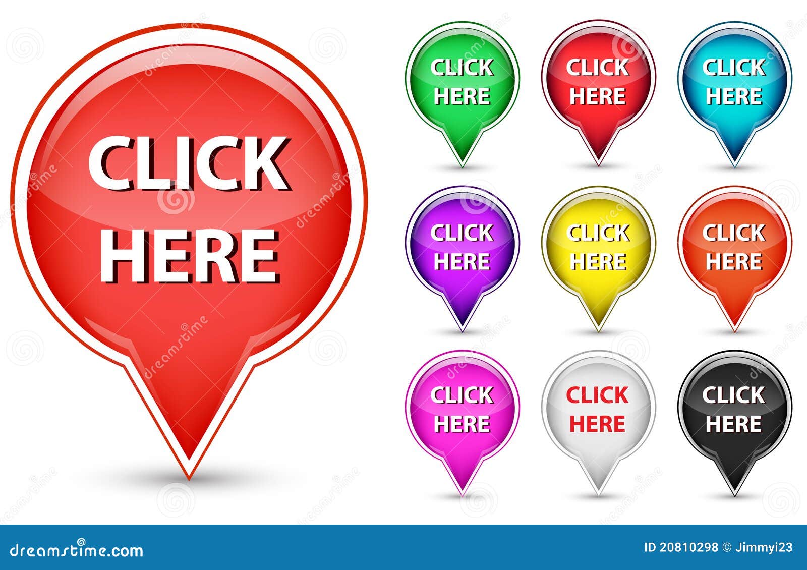 You are here buttons stock vector. Illustration of modern - 20810298
