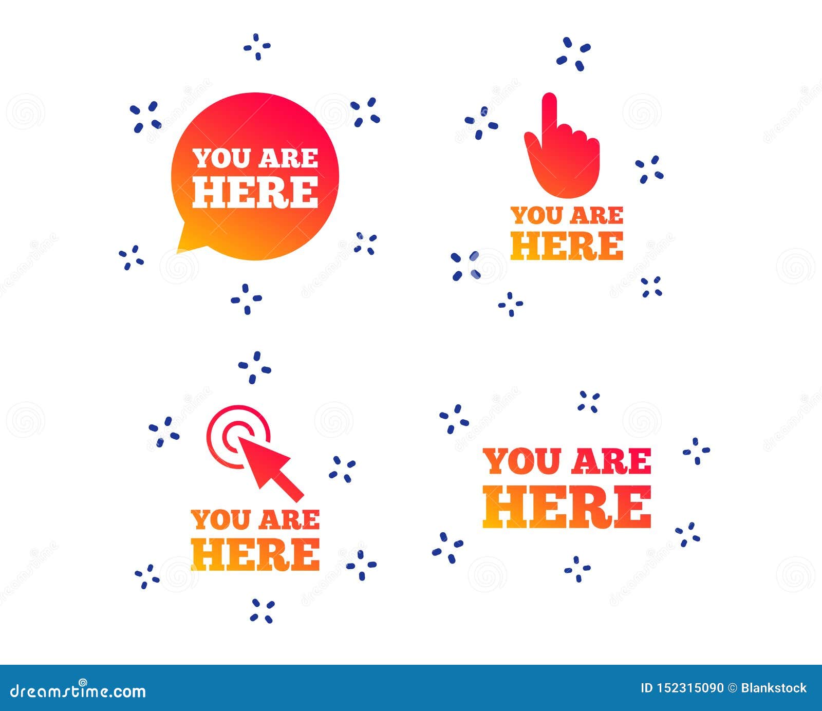 You are Here Icons. Info Speech Bubble Sign. Vector Stock Vector ...