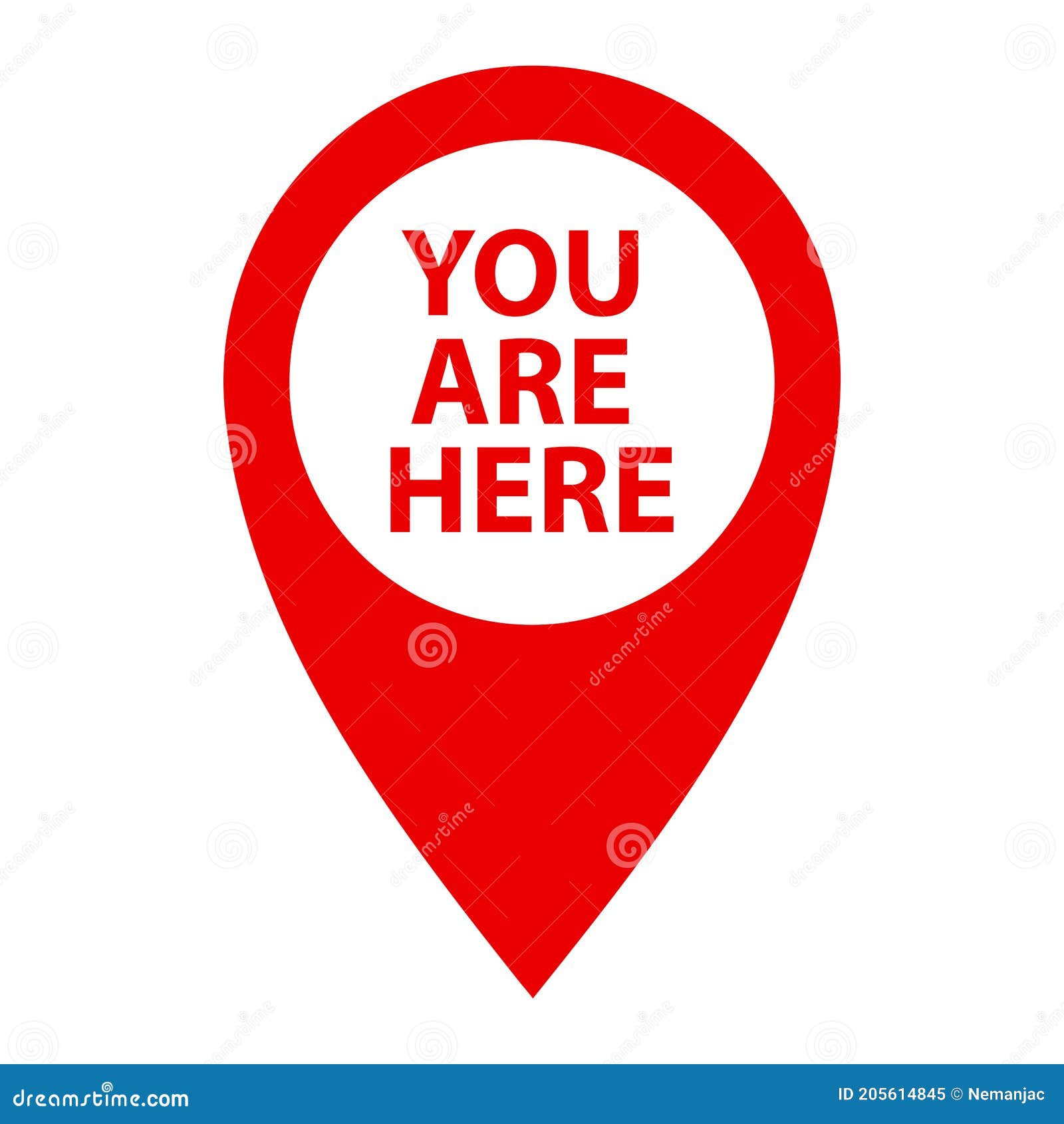 You Are Here Location Pointer Pin. Sign Design Concept For Web ...