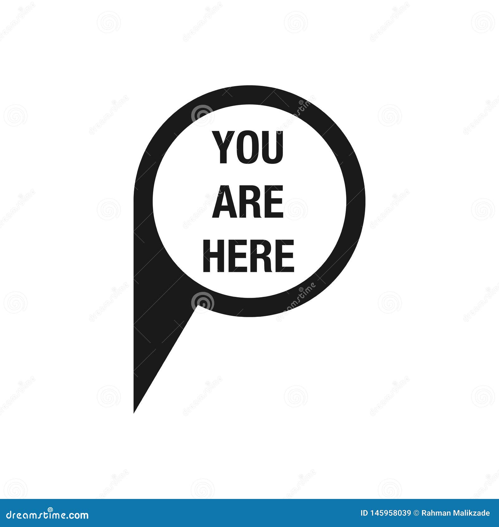 You are Here. Map Pointer Icon. GPS Location Symbol Stock Vector ...