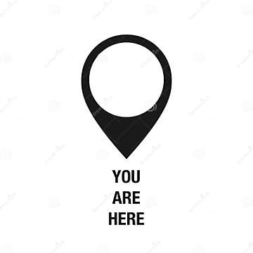 You are Here. Map Pointer Icon. GPS Location Symbol Stock Vector ...