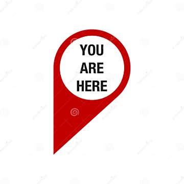 You are Here. Map Pointer Icon. GPS Location Symbol Stock Vector ...