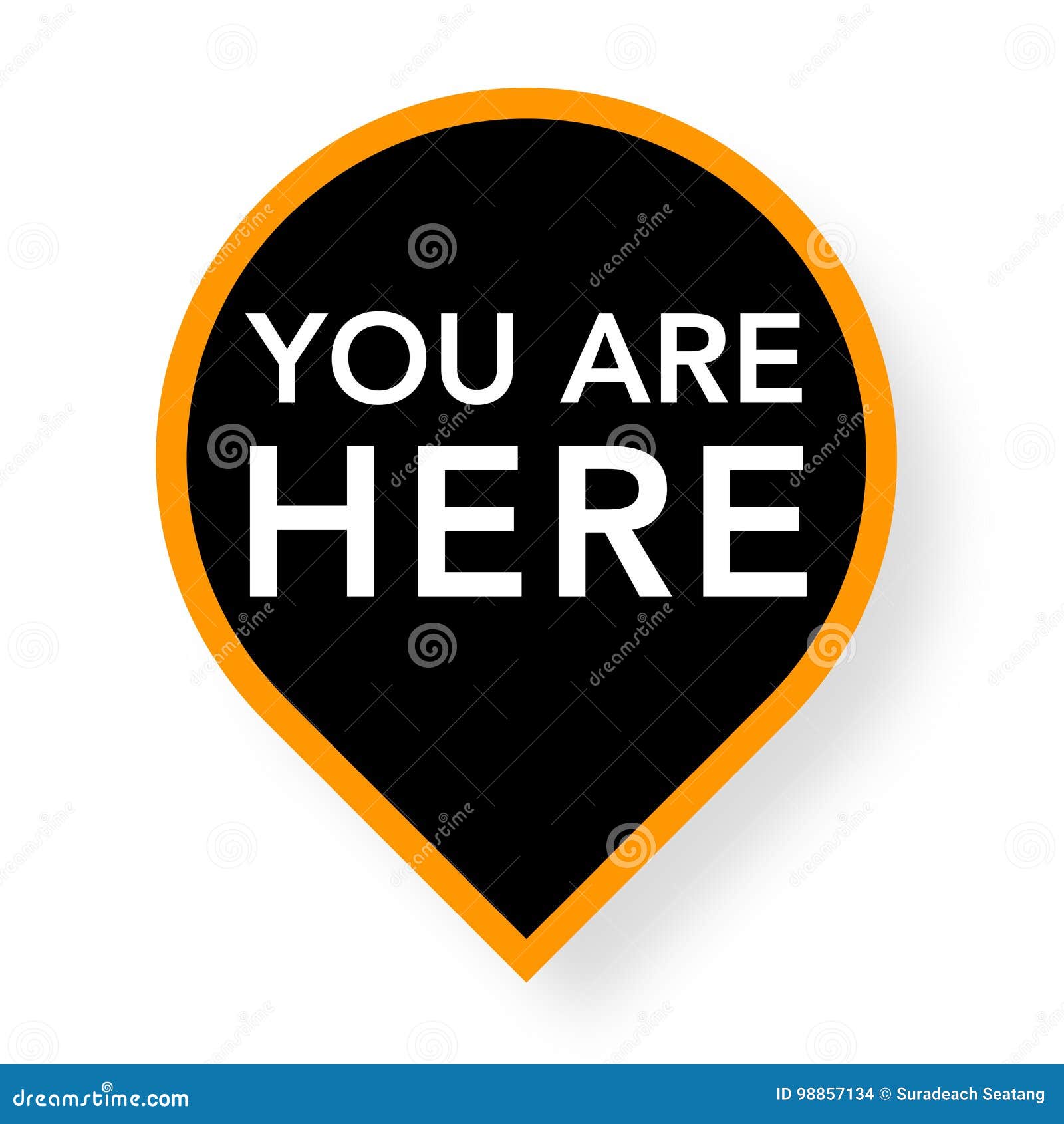 You are here map pointer stock illustration. Illustration of message ...