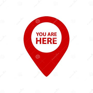 You are Here Map Pointer - Vector Illustration - Isolated on White ...