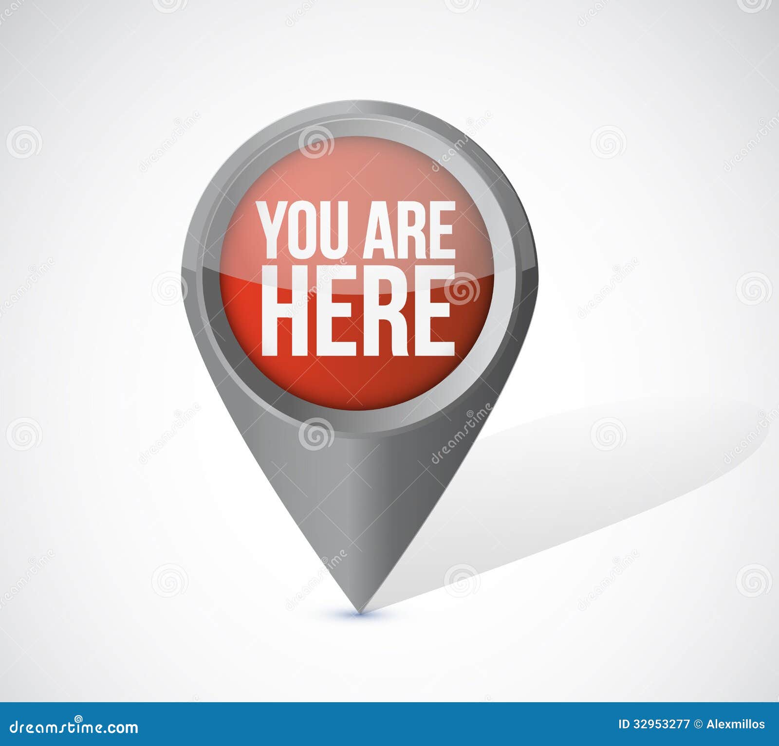 You Are Here Map Pointer - Vector Illustration - Isolated On White ...