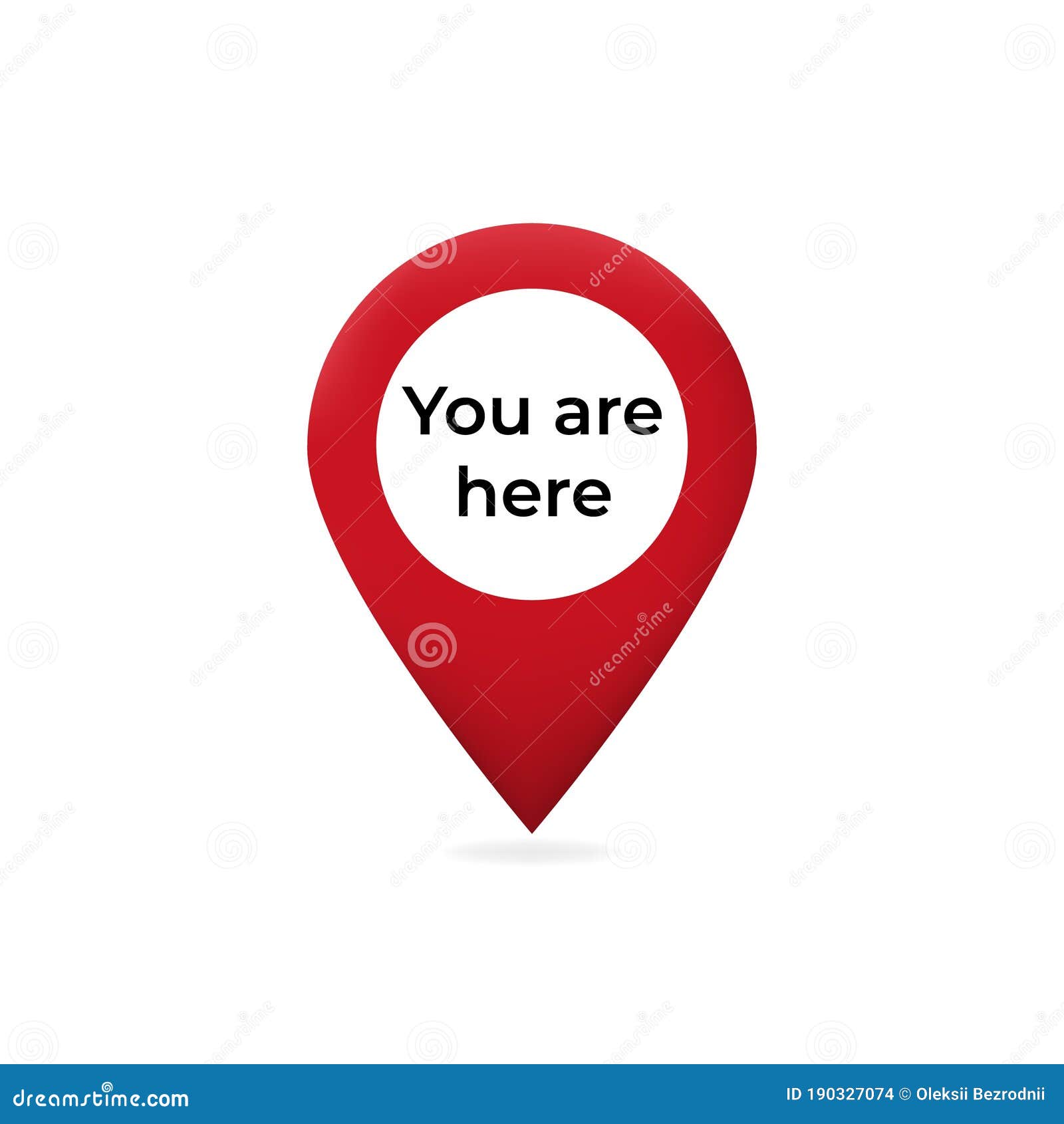 You Are Here Map Pointer - Vector Illustration - Isolated On White ...
