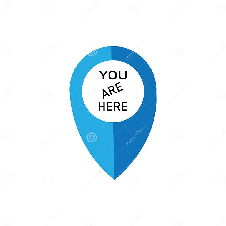 You are Here Sign Icon. Info Map Pointer with Your Location Stock ...