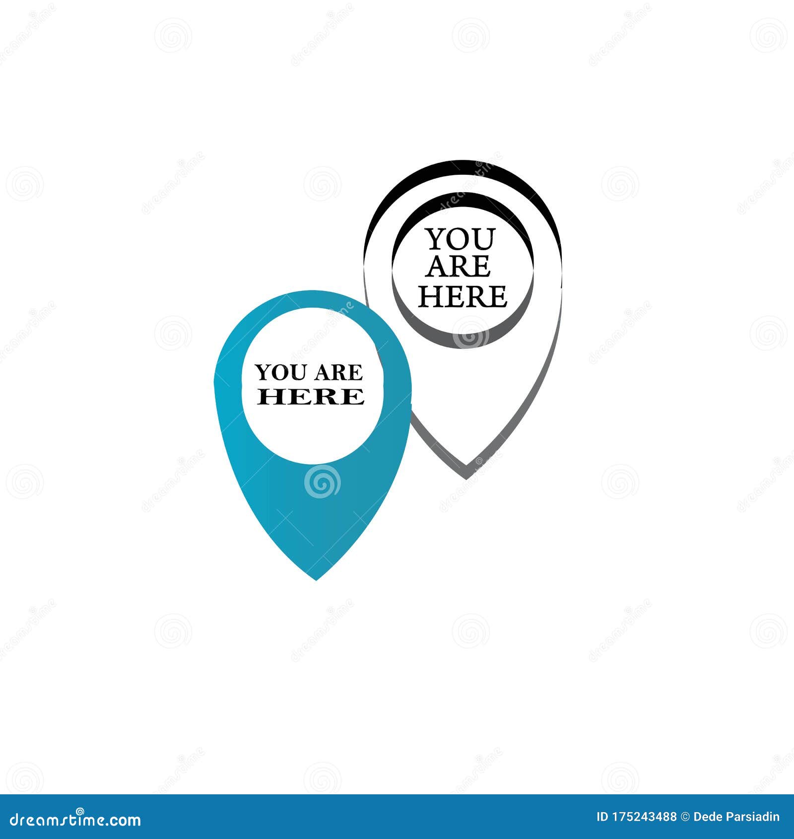 You are Here Sign Icon. Info Map Pointer with Your Location Stock ...