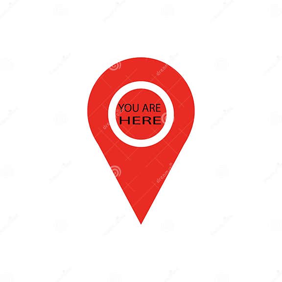 You are Here Sign Icon. Info Map Pointer with Your Location Stock ...