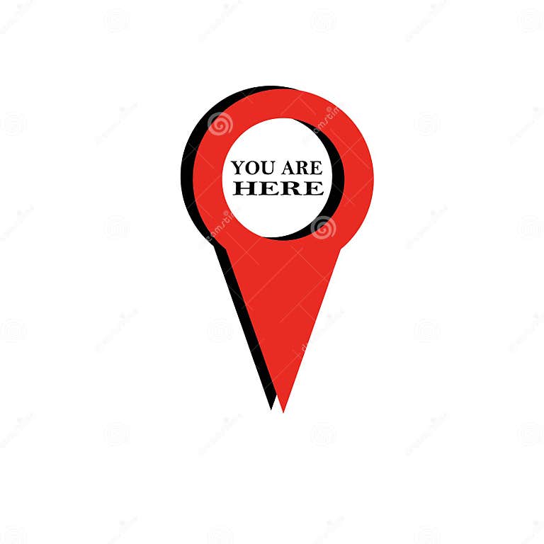 You are Here Sign Icon. Info Map Pointer with Your Location Stock ...
