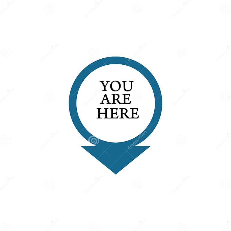 You are Here Sign Icon. Info Map Pointer with Your Location Stock ...