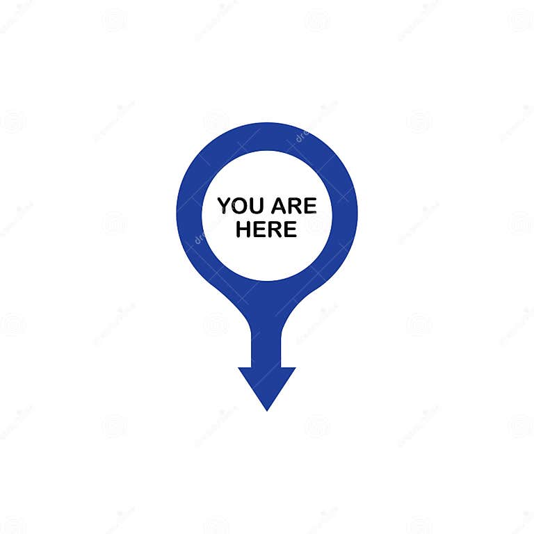 You are Here Sign Icon. Info Map Pointer with Your Location Stock ...