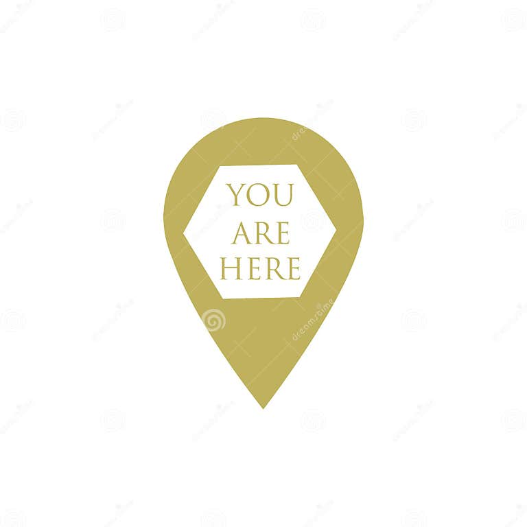 You are Here Sign Icon. Info Map Pointer with Your Location Stock ...