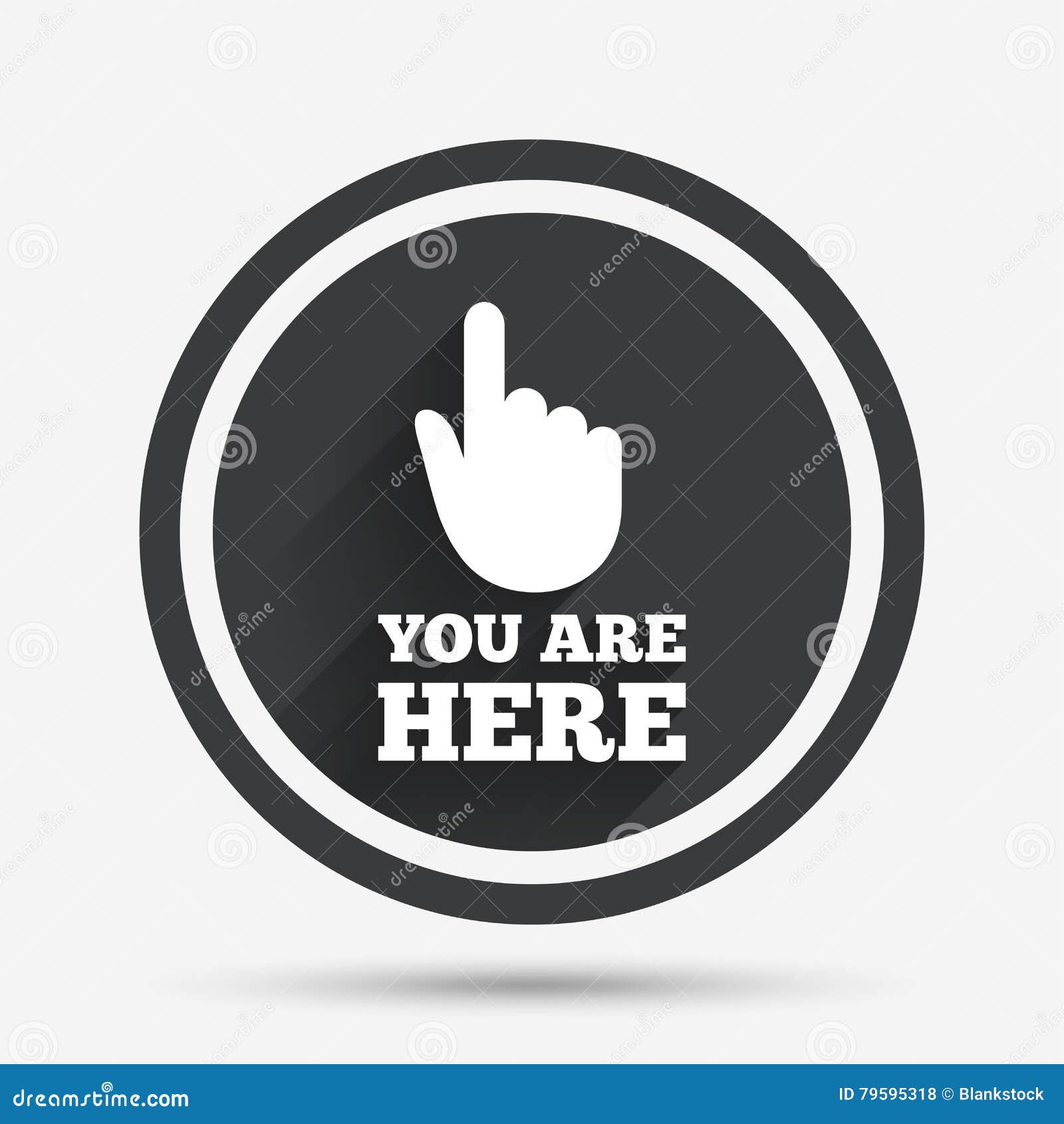 You are Here Sign Icon. Info Speech Bubble. Stock Vector - Illustration ...