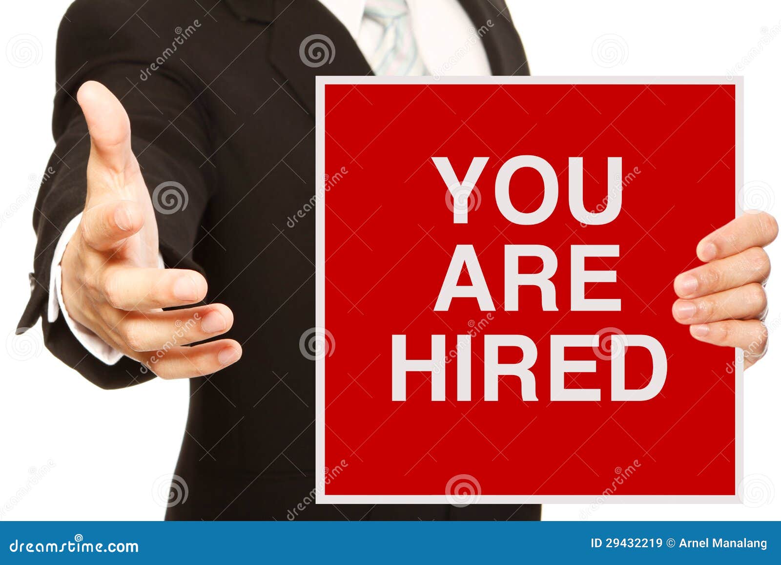 You are Hired stock image. Image of message, person, isolated - 29432219