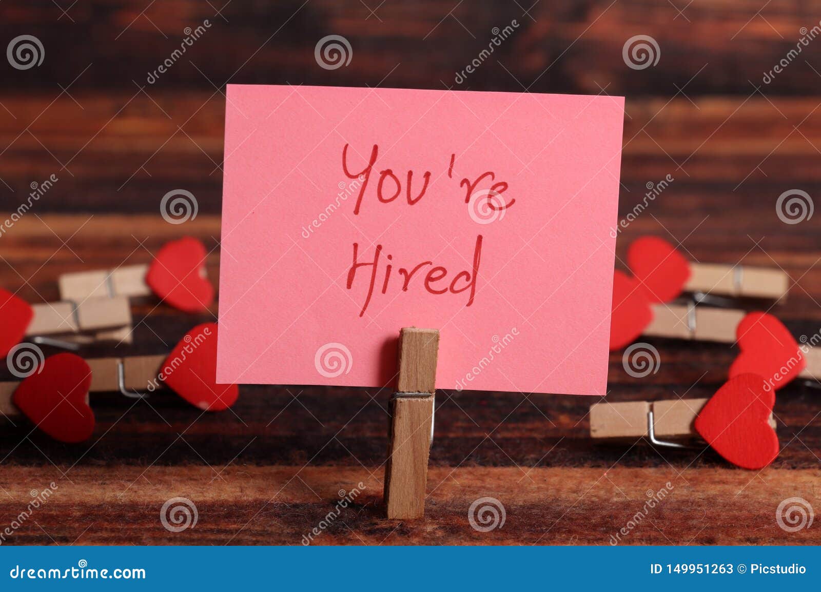You are hired stock illustration. Illustration of written - 149951263
