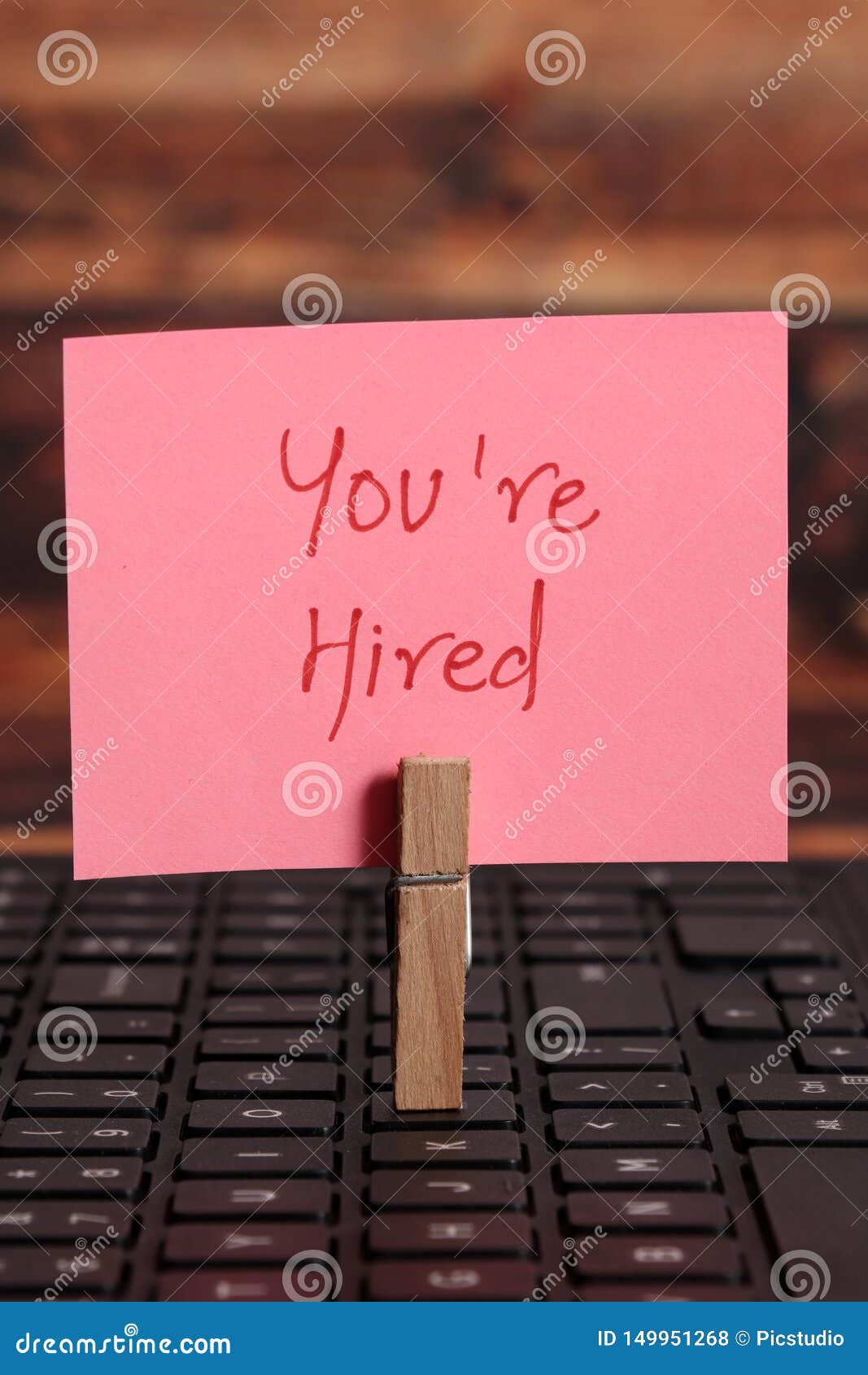 You are hired stock illustration. Illustration of paper - 149951268