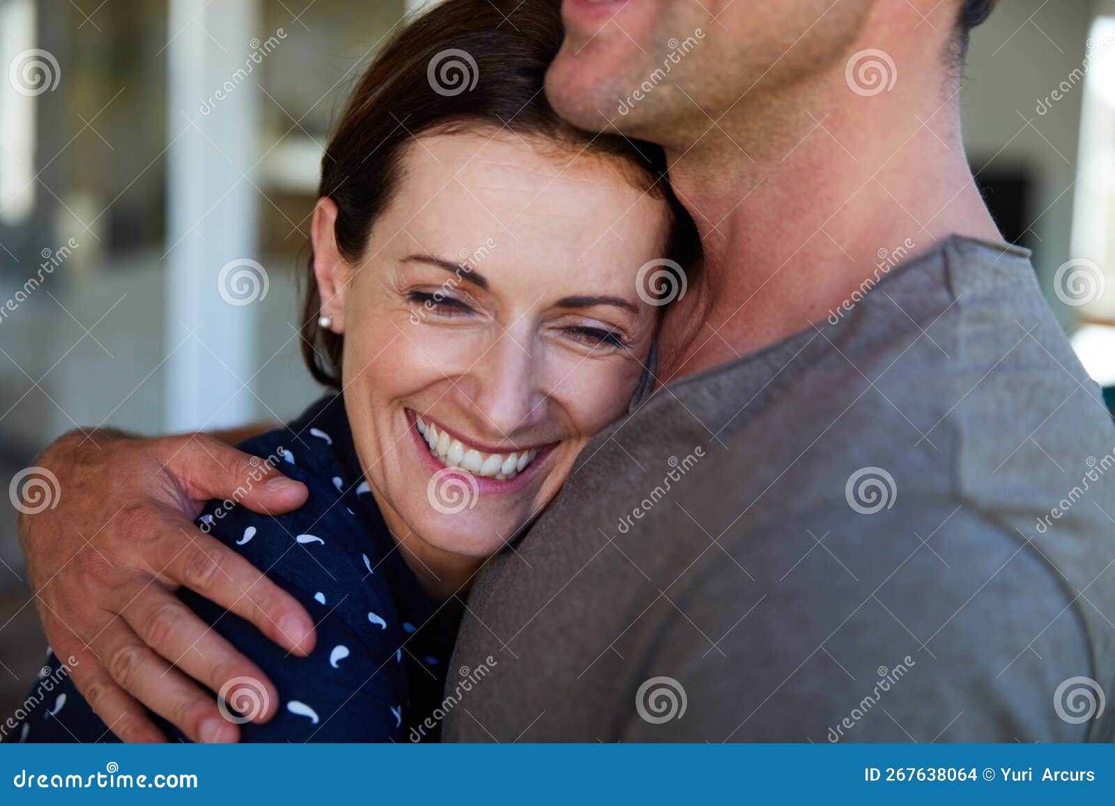 With You, I Feel Complete. an Affectionate Couple Standing Outside ...