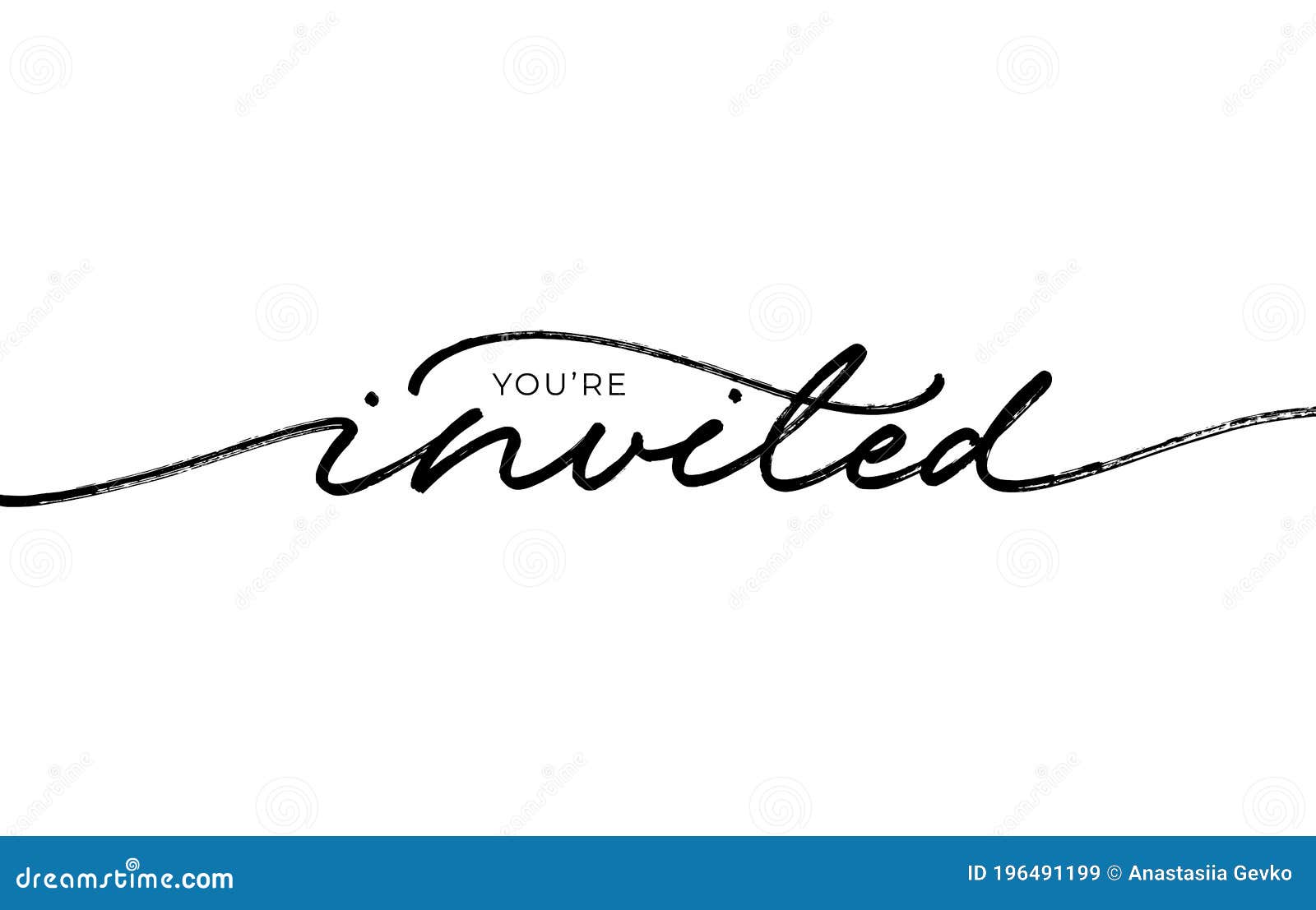 You are Invited Elegant Black Calligraphy. Stock Vector - Illustration ... You are Invited Elegant Black Calligraphy. Stock Vector - Illustration ...