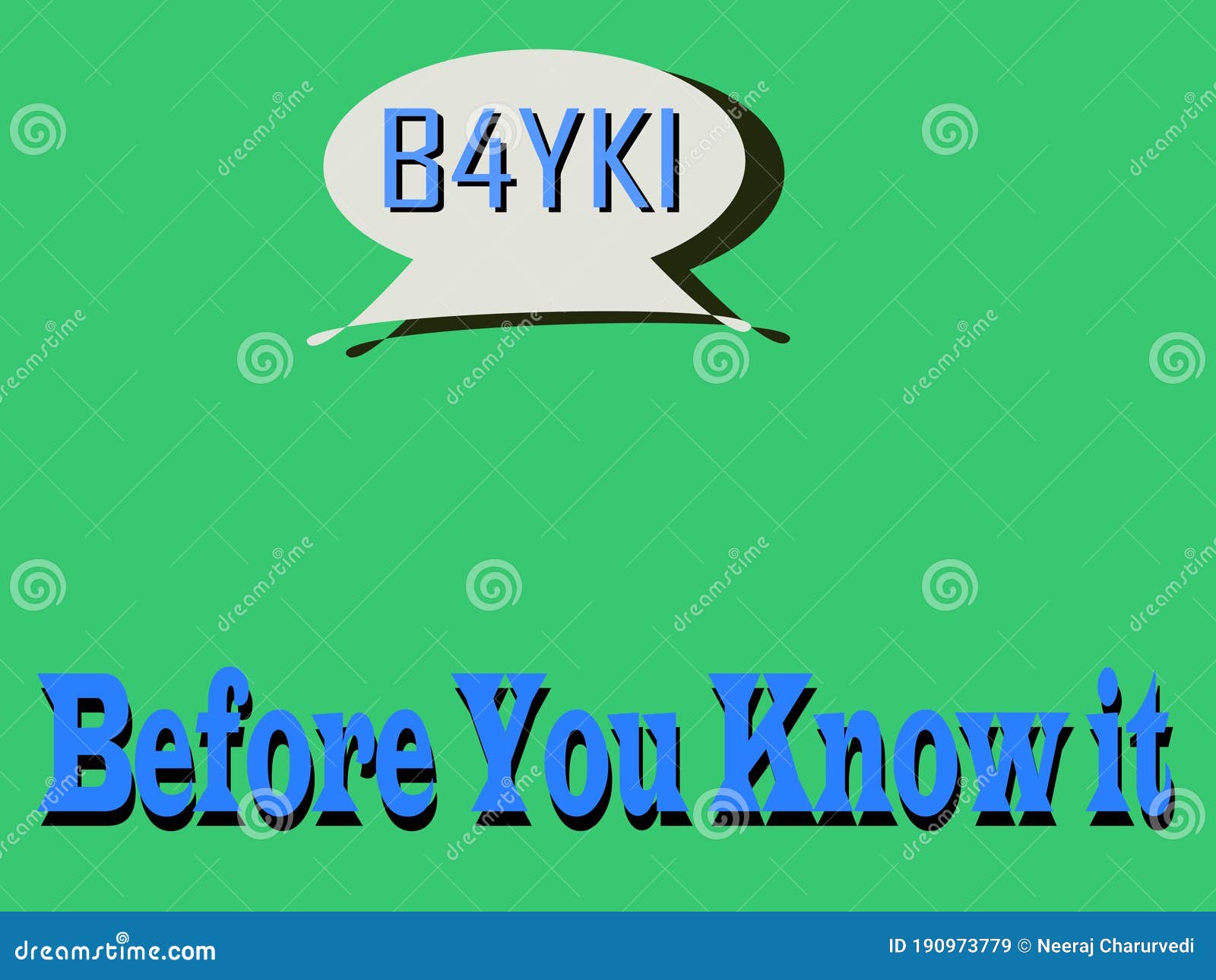 Before You Know it Abbreviation Made with Logical Logo Art Pattern ...