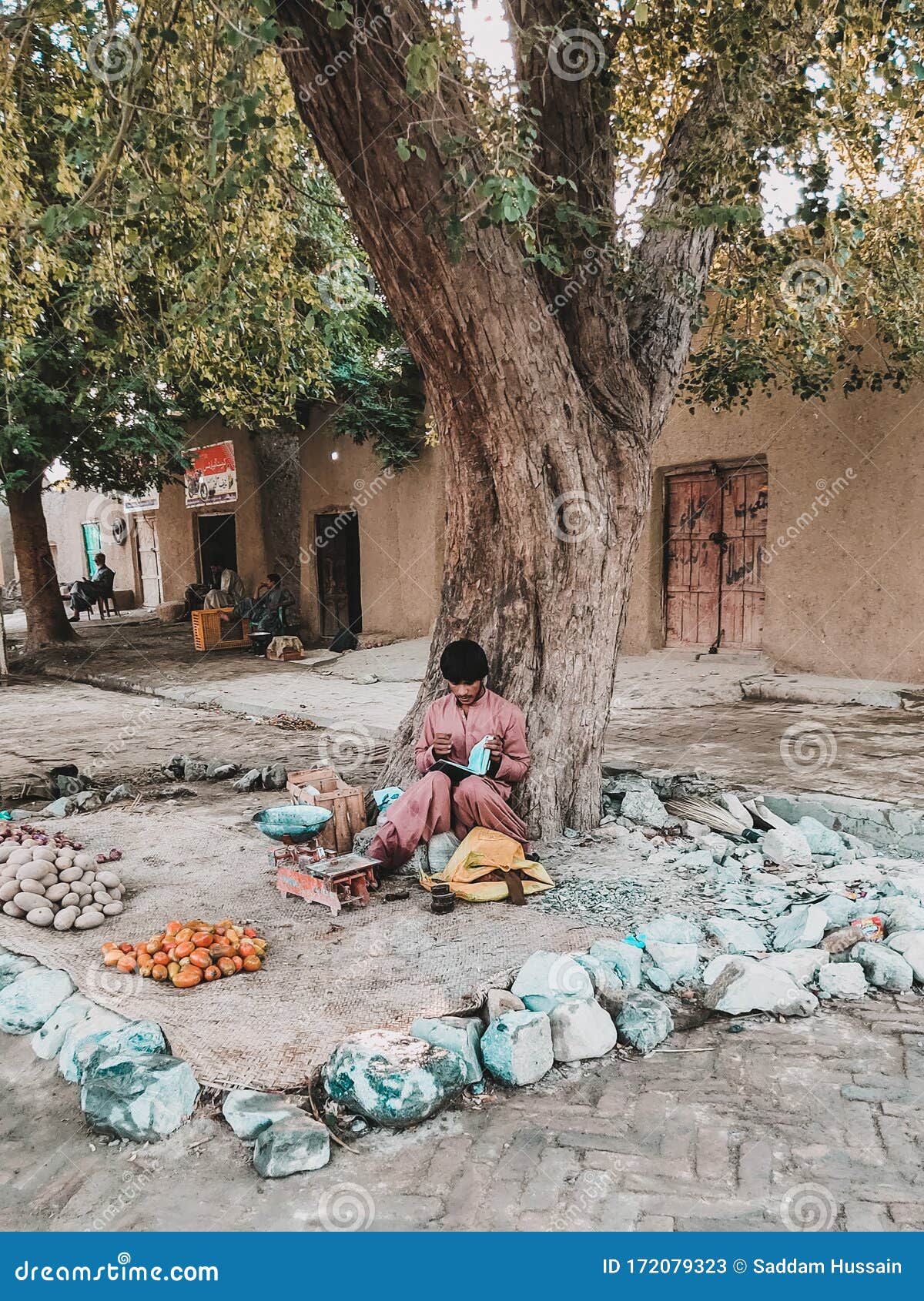 Boy Studying Under the Tree in Karkh, Balochistan. Editorial Stock ...