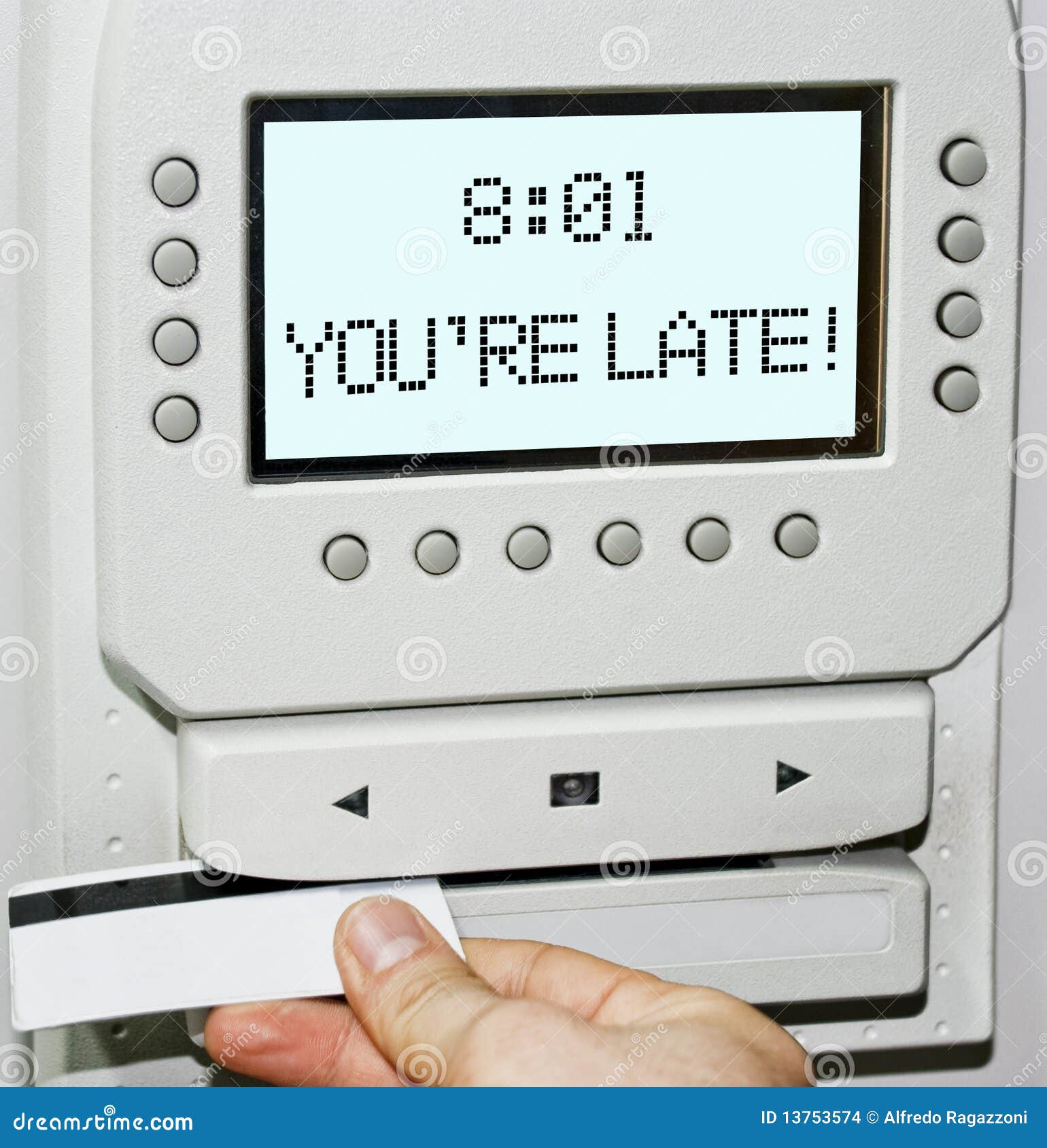 You are late! stock photo. Image of office, reader, attendance - 13753574