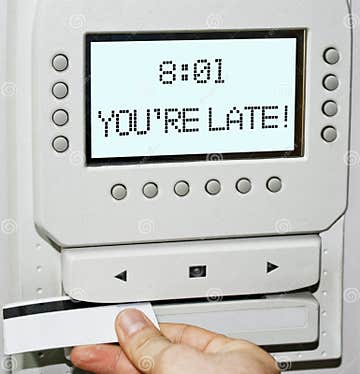 You are late! stock photo. Image of office, reader, attendance - 13753574