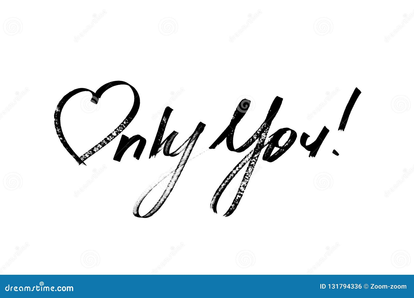 Only You - Lettering stock illustration. Illustration of design - 131794336