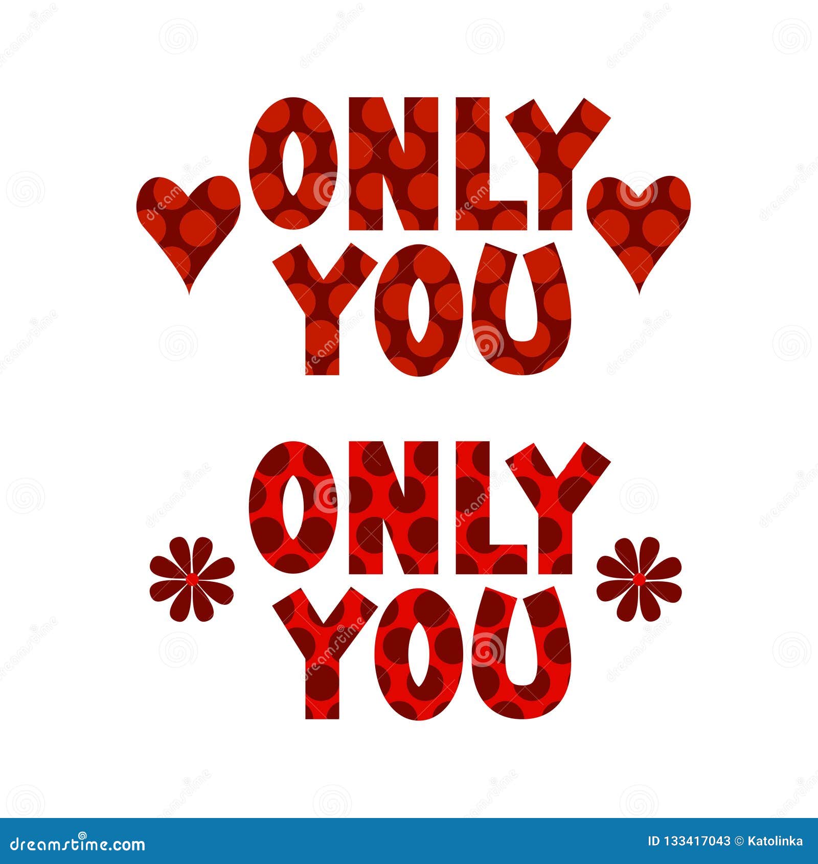 Only you. Lettering stock vector. Illustration of design - 133417043