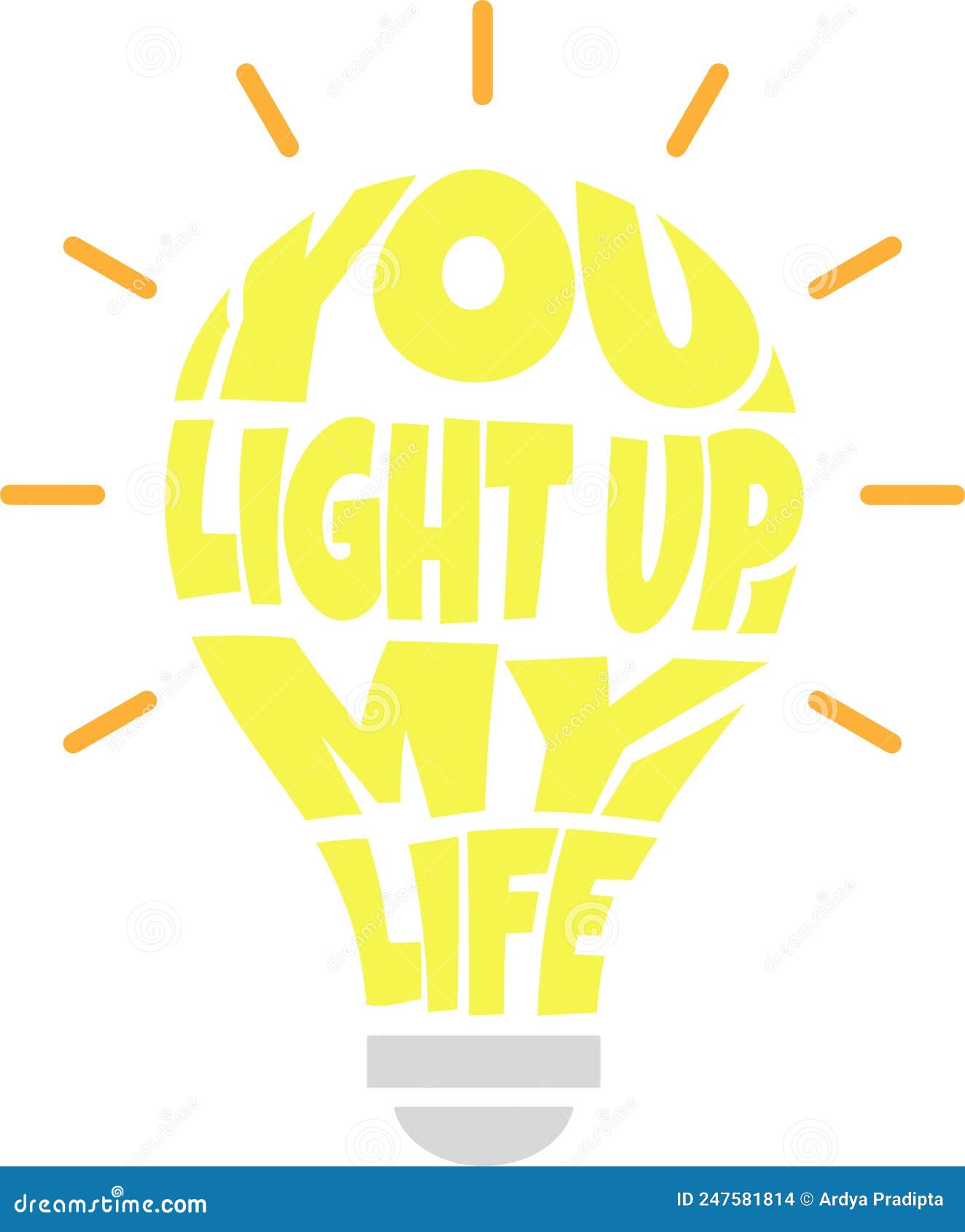 You Light Up My Life stock vector. Illustration of diagram - 247581814