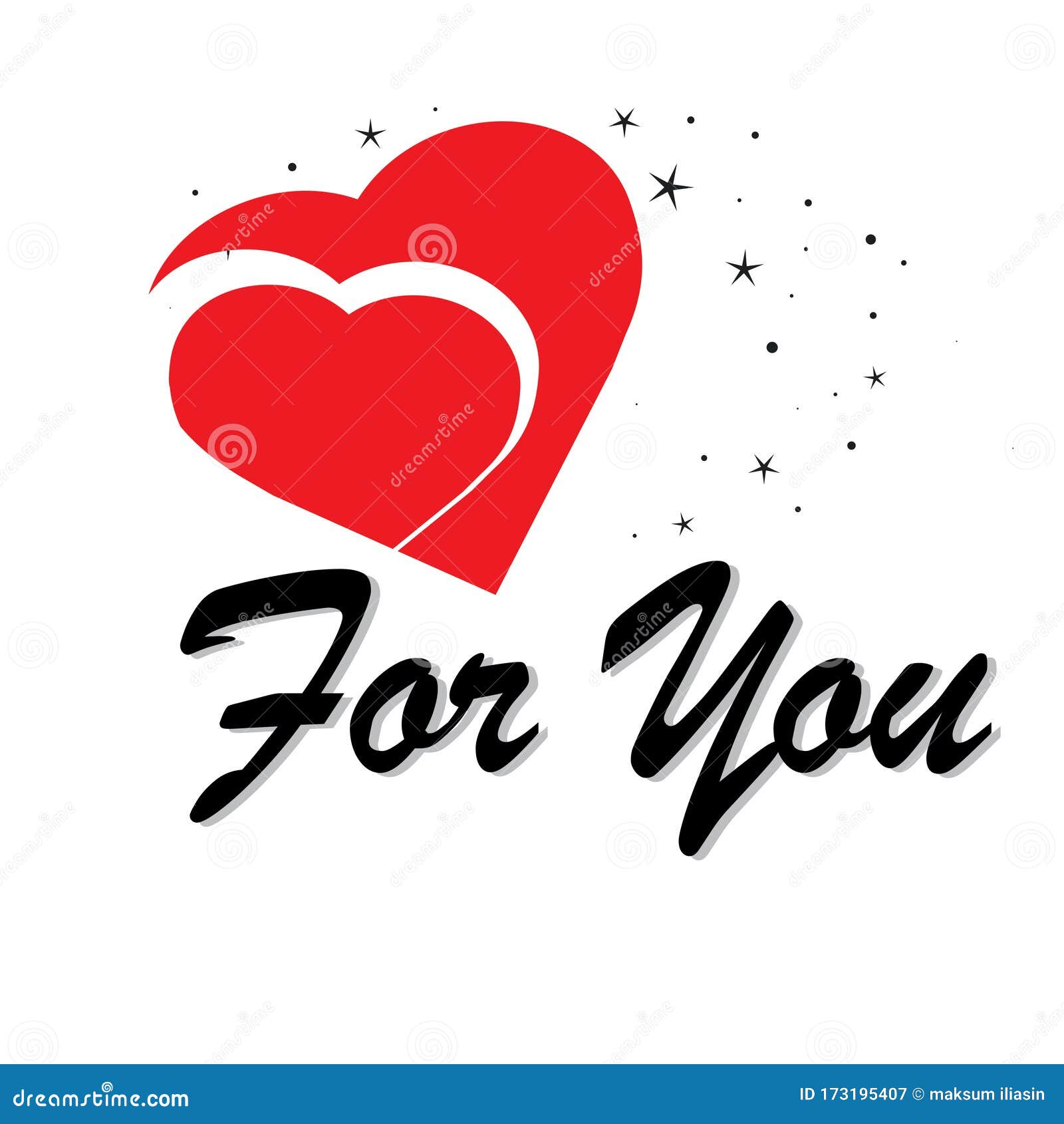 For You Logo Design Calligraphy Lettering Vector Illustration Stock ...