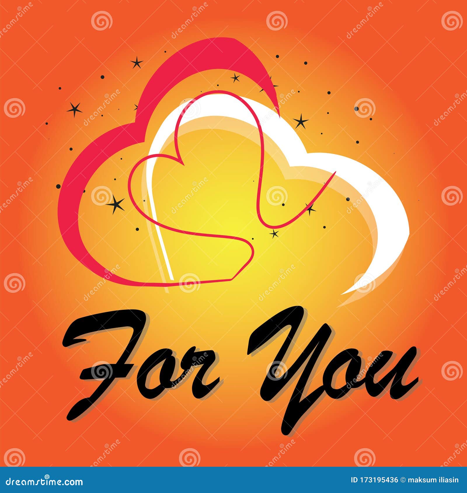 For You Logo Design Calligraphy Lettering Vector Illustration Stock ...