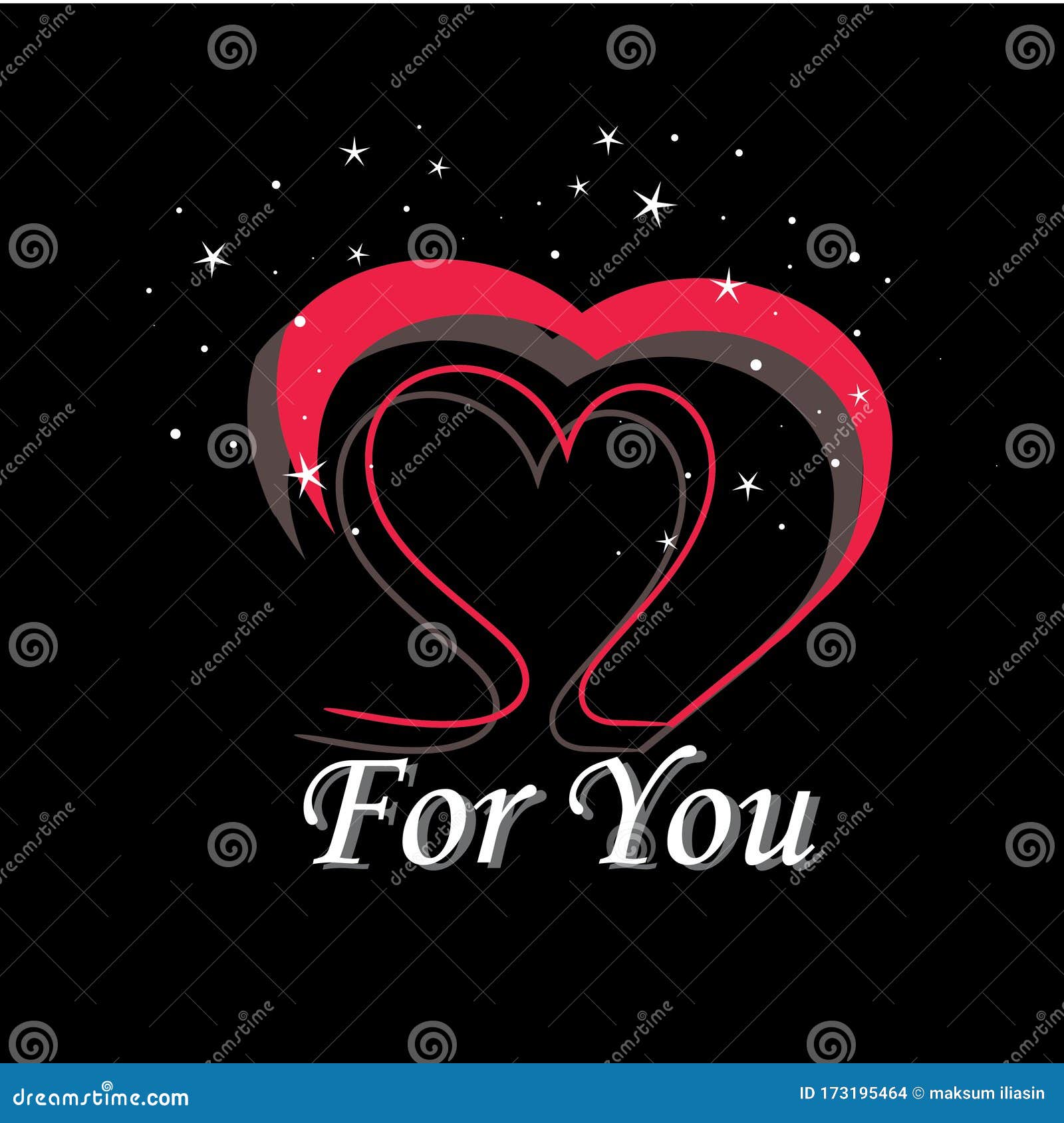 For You Logo Design Calligraphy Lettering Vector Illustration Stock ...