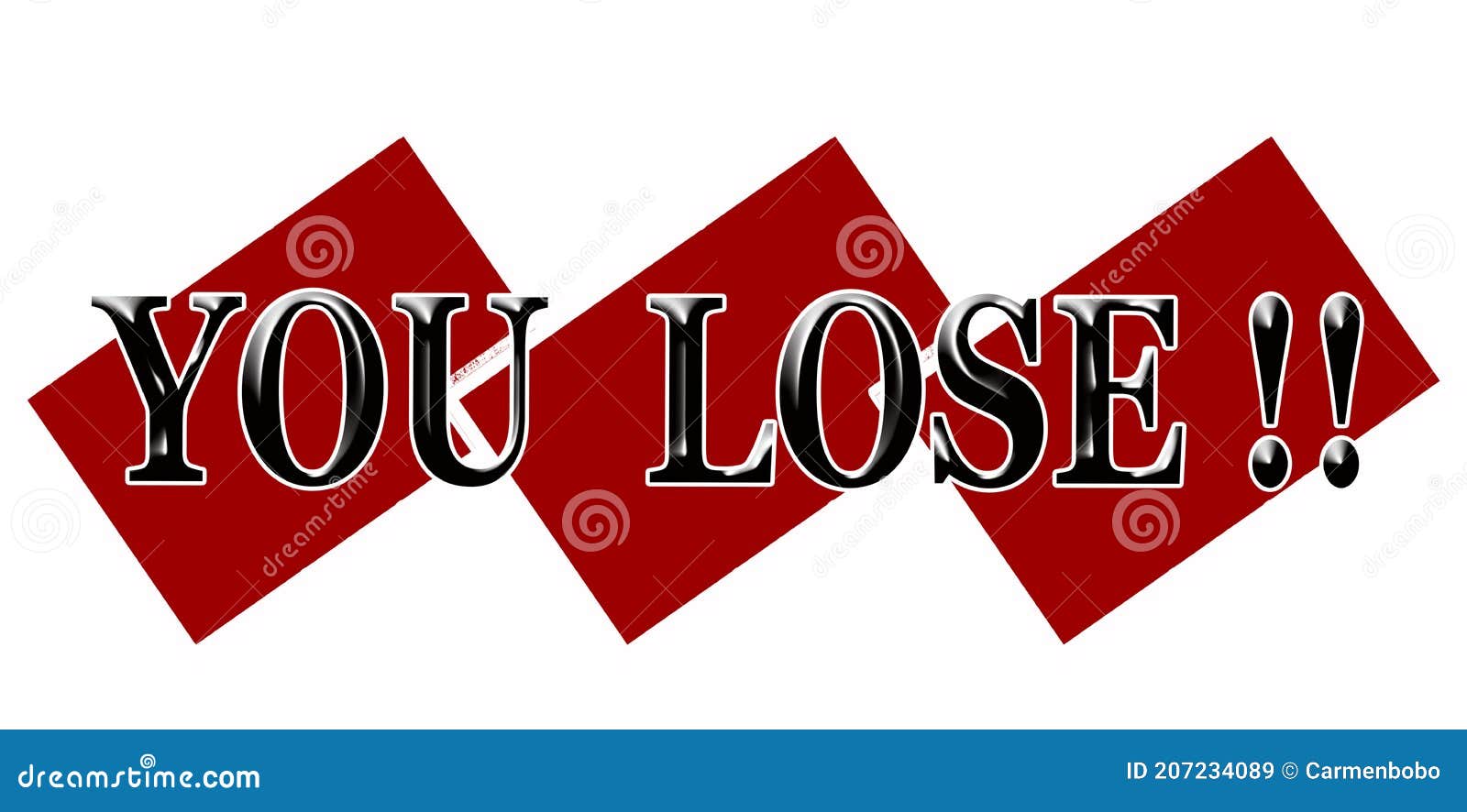 Stamp with text You lose stock vector. Illustration of stamp - 207234089