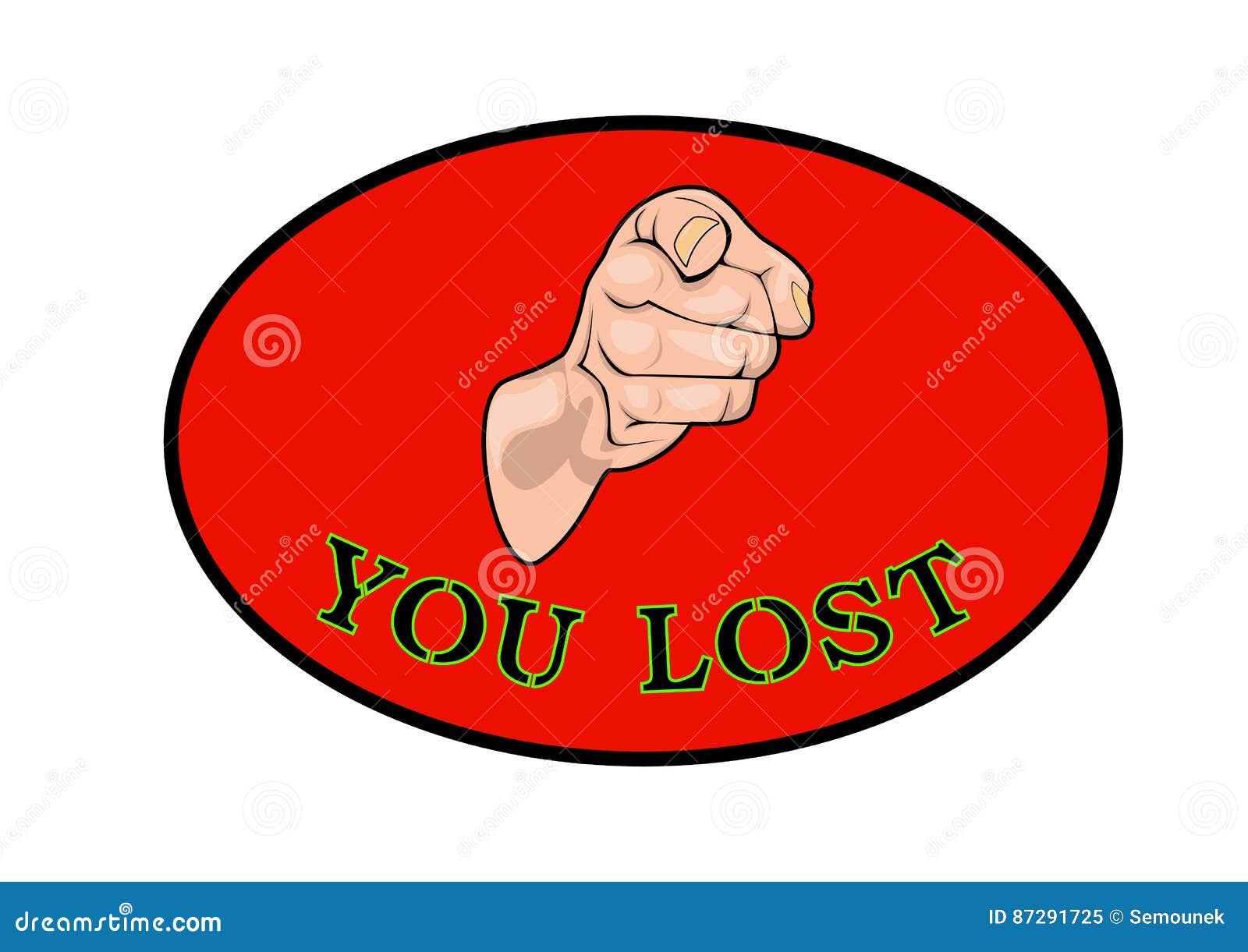 You are loser stock vector. Illustration of banner, human - 87291725