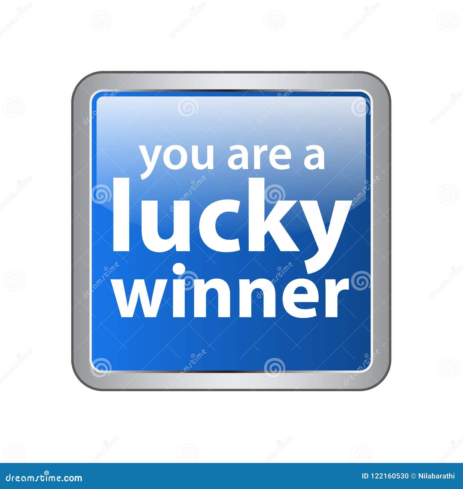 Lucky winner button stock illustration. Illustration of betting - 122160530