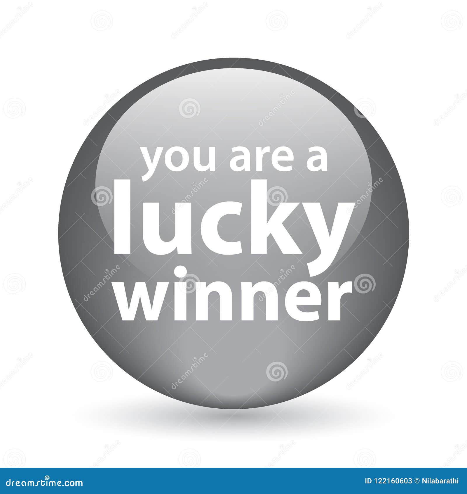 Lucky winner button stock illustration. Illustration of gamble - 122160603
