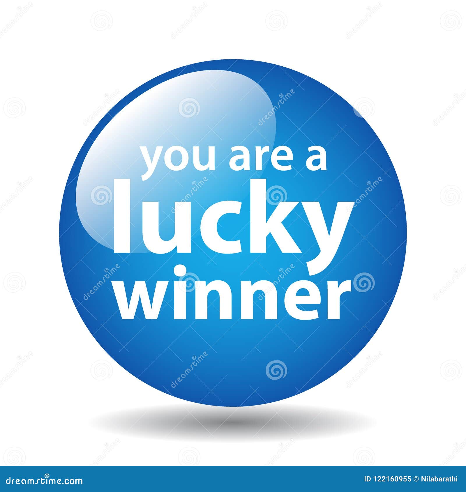 Lucky winner button stock illustration. Illustration of deals - 122160955