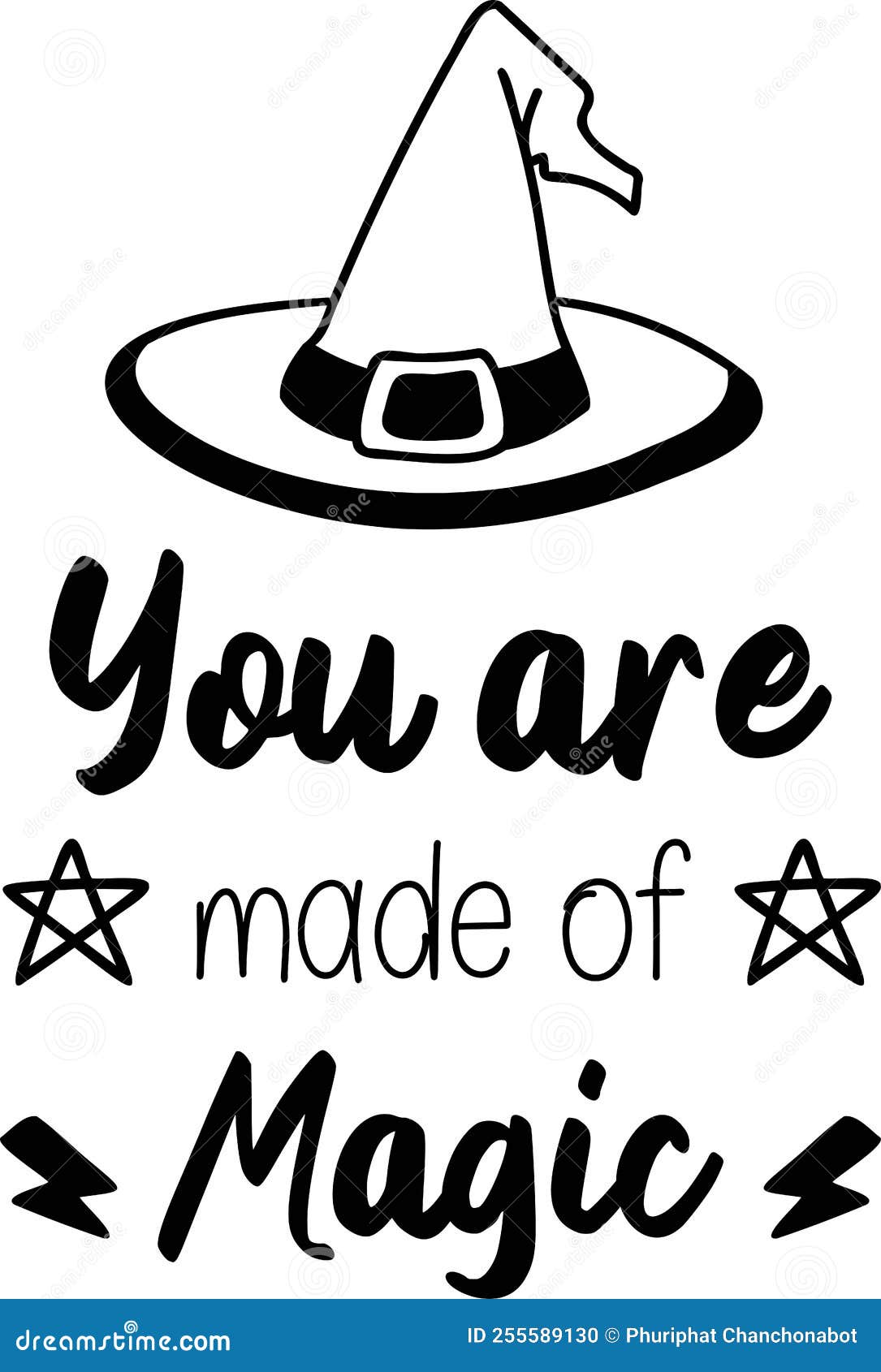 You are Made of Magic Lettering Illustration Stock Vector ...