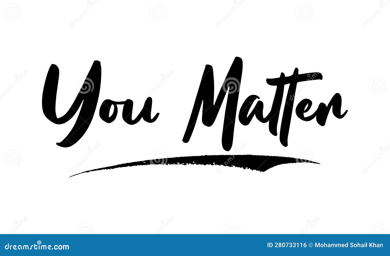 You Matter Bold Typography Lettering Text Vector Design Quote Stock ...