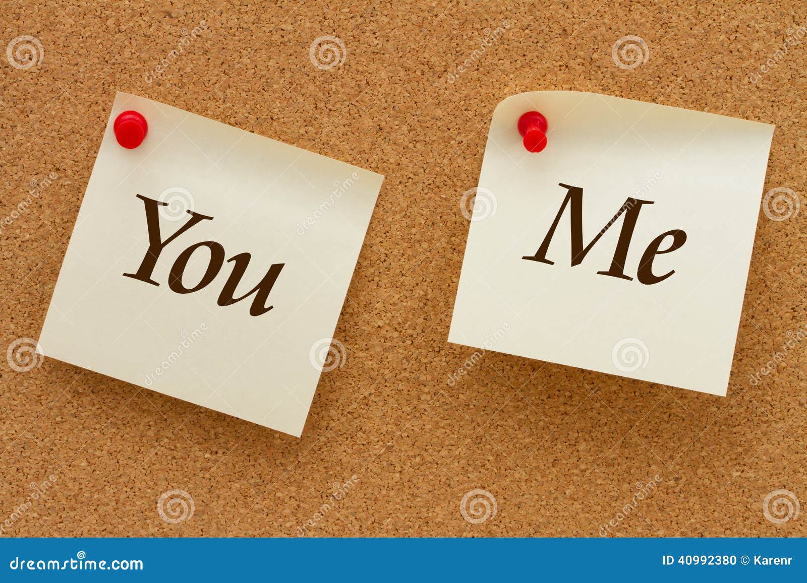 You and Me stock photo. Image of contrast, corkboard - 40992380