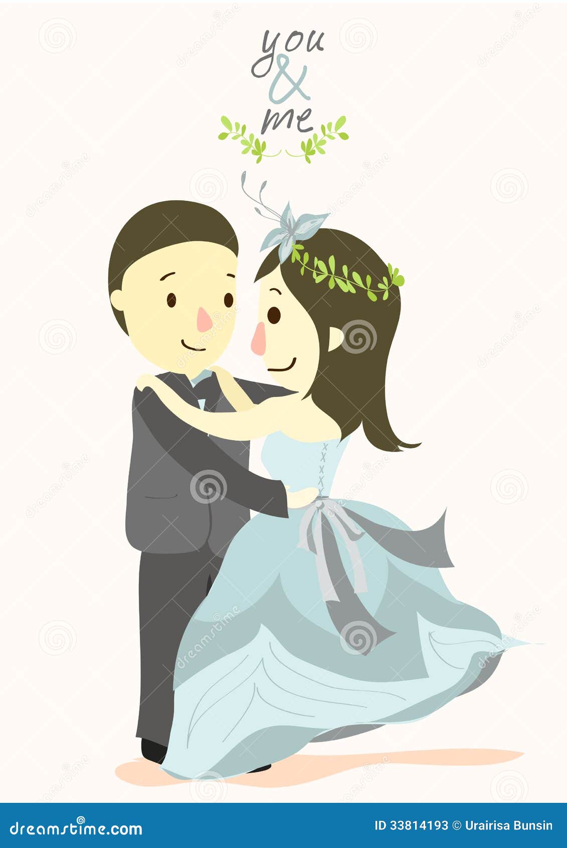 You and me wedding card 03 stock vector. Illustration of marry - 33814193