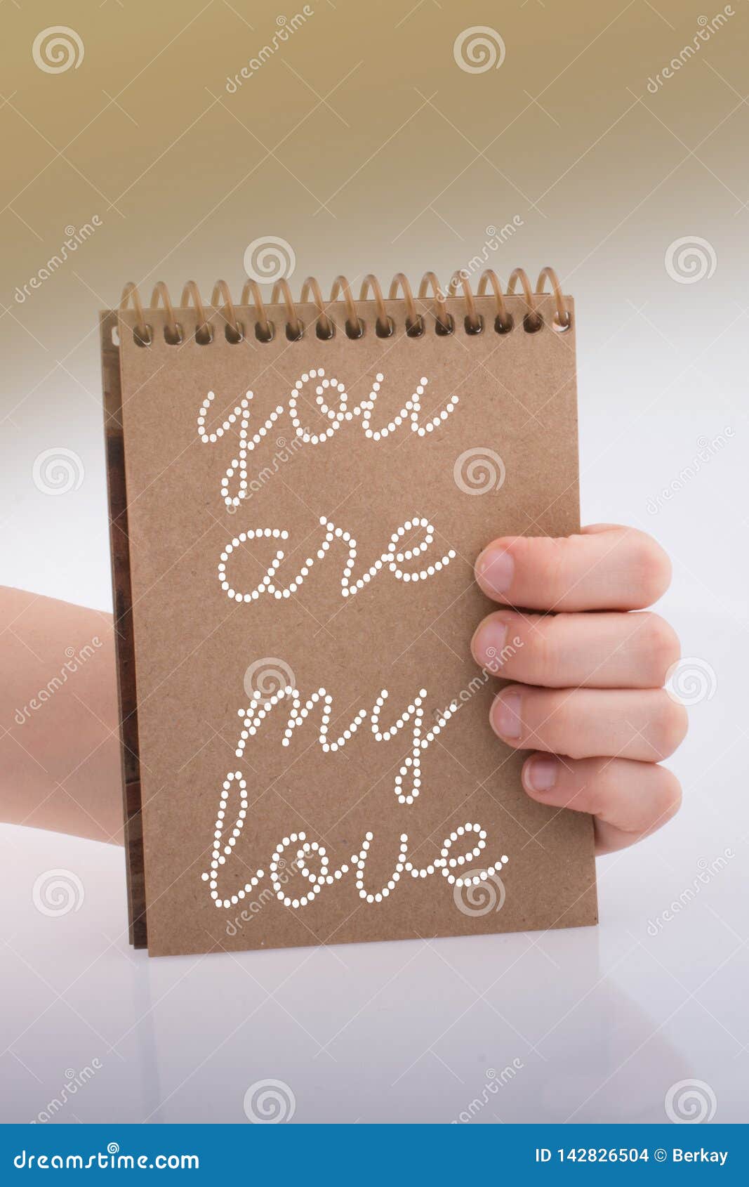 You Are My Love Text On Notebook In Hand As Love Cocept Stock Photo ...