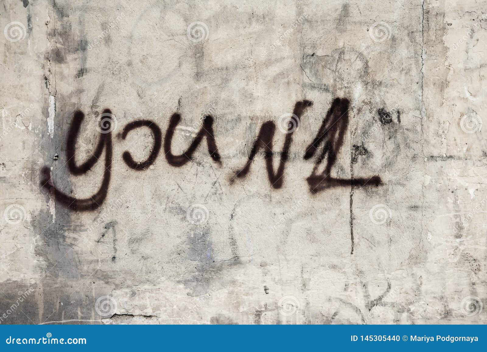 You Number One Written on White and Gray Textured Plaster Stock Photo ...