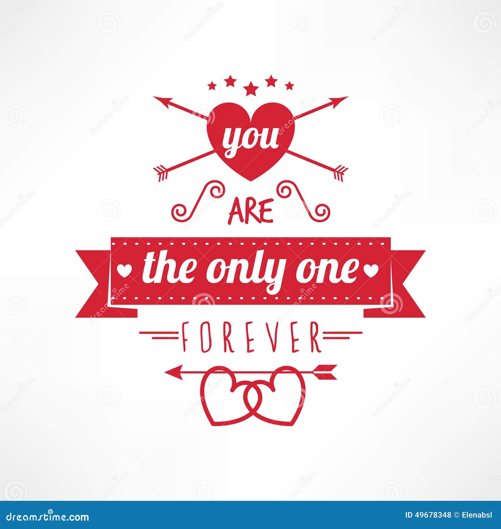 You are the only one stock vector. Illustration of relationships - 49678348