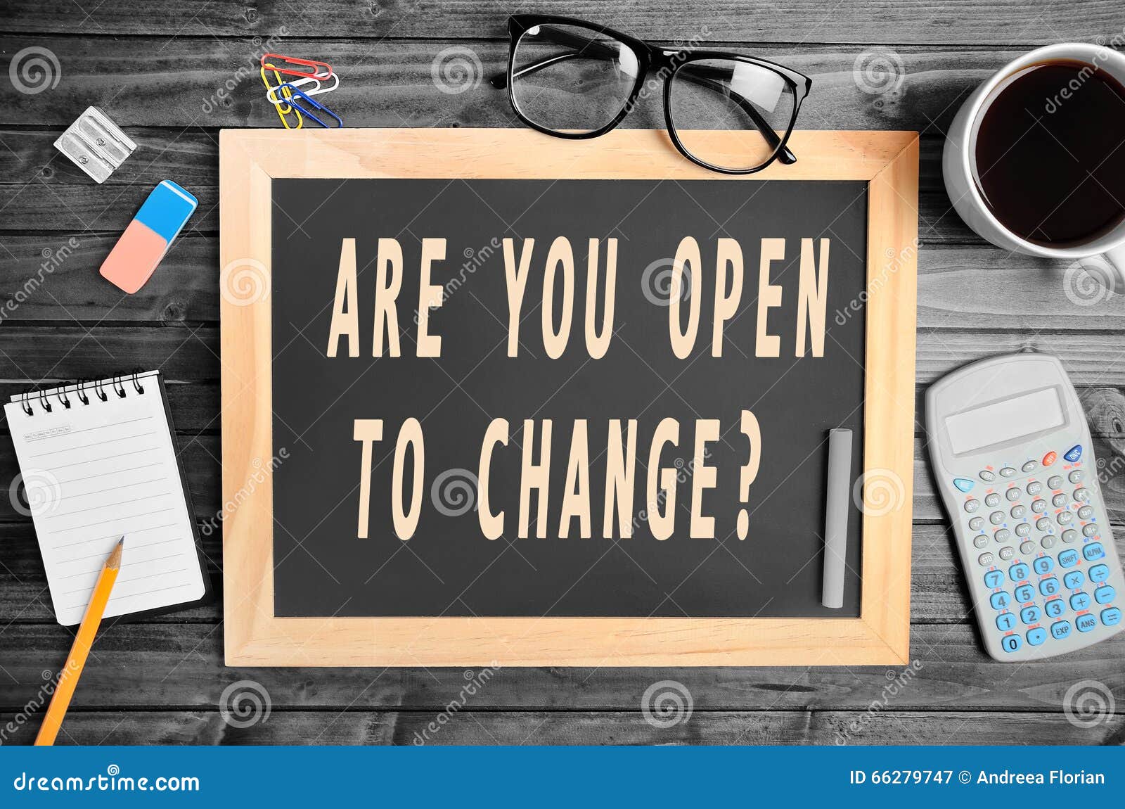 Are you open to change? stock image. Image of notepad - 66279747